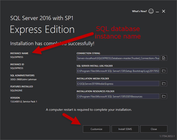 2016 Sql Server Express Installation