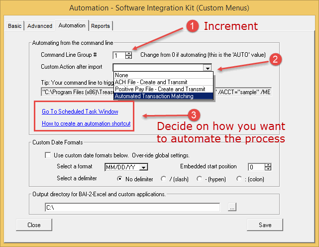 Software Integration Using SQL Insertion, command line or Windows Task Scheduler