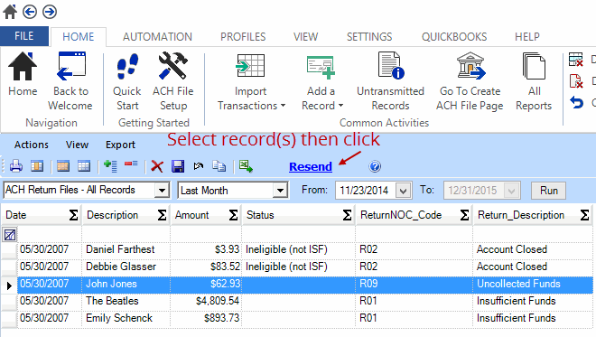 ACH Return Files - Creating (originating) and Consuming (receiving) ACH Return Files - Creating (originating) and Consuming (receiving)