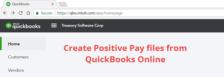 Bank Positive Pay for QuickBooks Online Edition